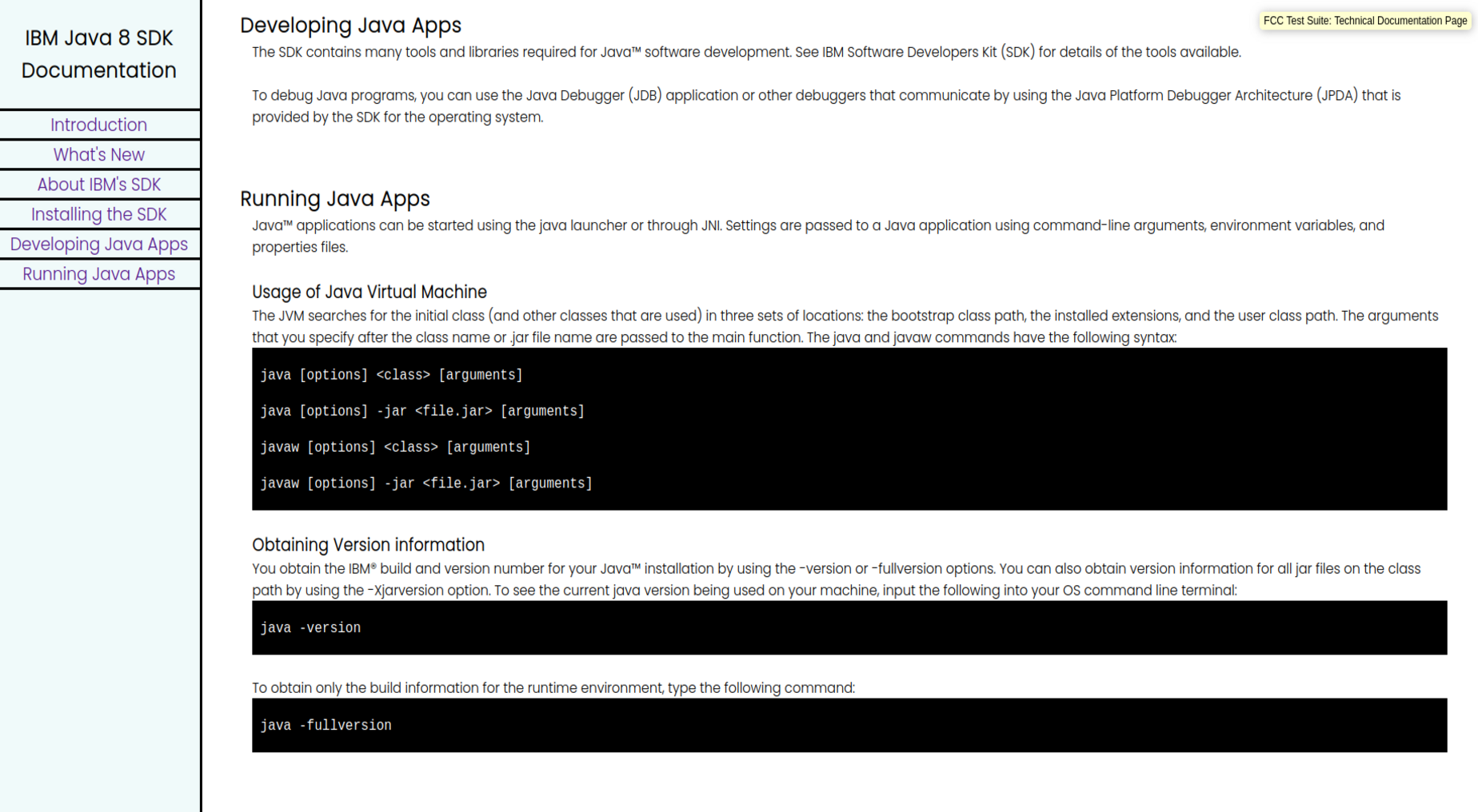 Technical Documentation Page Screenshot Technical Documentation Page Screenshot